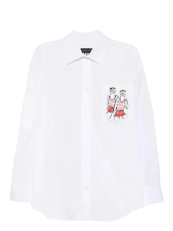 MSGM X Luke Edward Hall Sailors Shirt - White