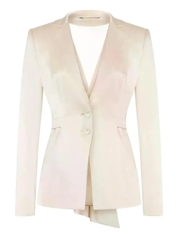 Alberta Ferretti Cut-out Satin Blazer - White