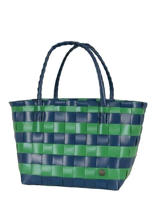 HANDED BY Paris Brights Recycled Tote - Dark Blue/just Green