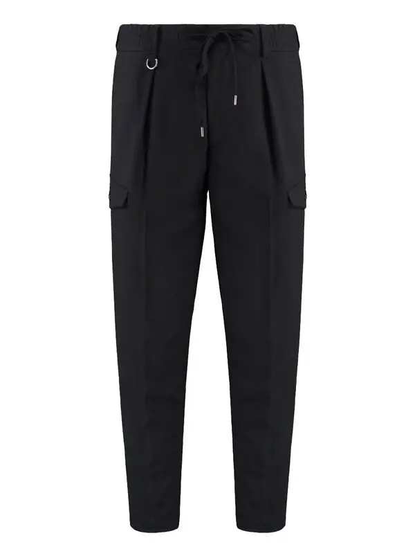PAOLO PECORA Viscose Blend Trousers - Black