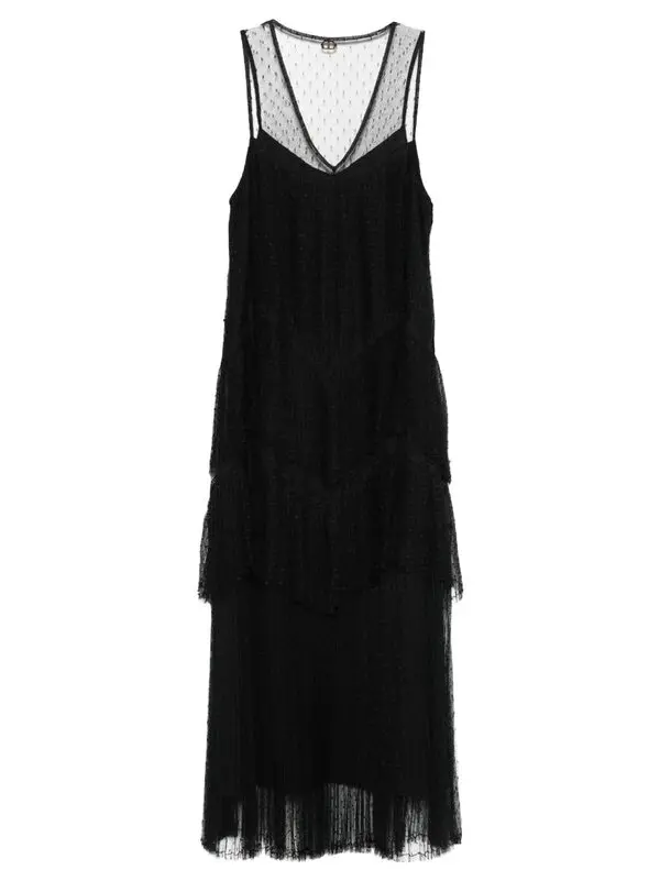 TWINSET Layered Slip Dress - Black