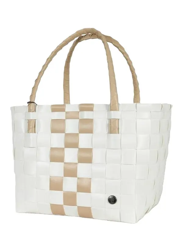 HANDED BY Paris Recycled Tote Bag - White/sahara Sand