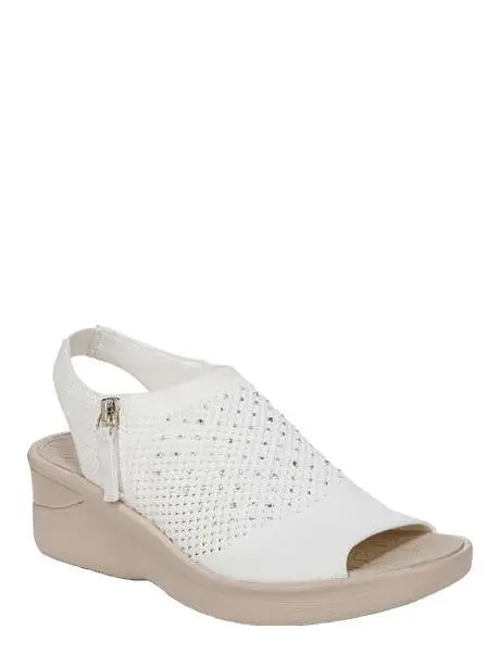 LIFESTRIDE Bzees Starlet Embellished Slingback Sandal - White