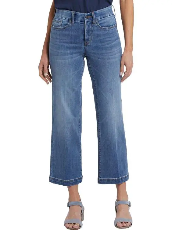 NYDJ Teresa Waist Match Ankle Wide Leg Jeans - Barcelona Breeze