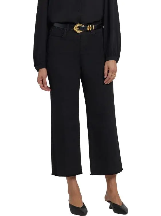 NYDJ Coco High-waist Crop Wide-leg Jeans - Black