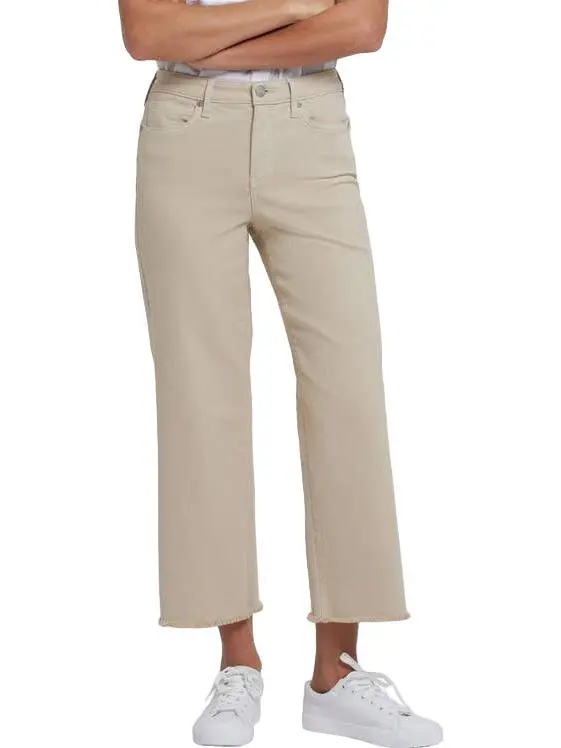 NYDJ Coco High-waist Crop Wide-leg Jeans - Feather