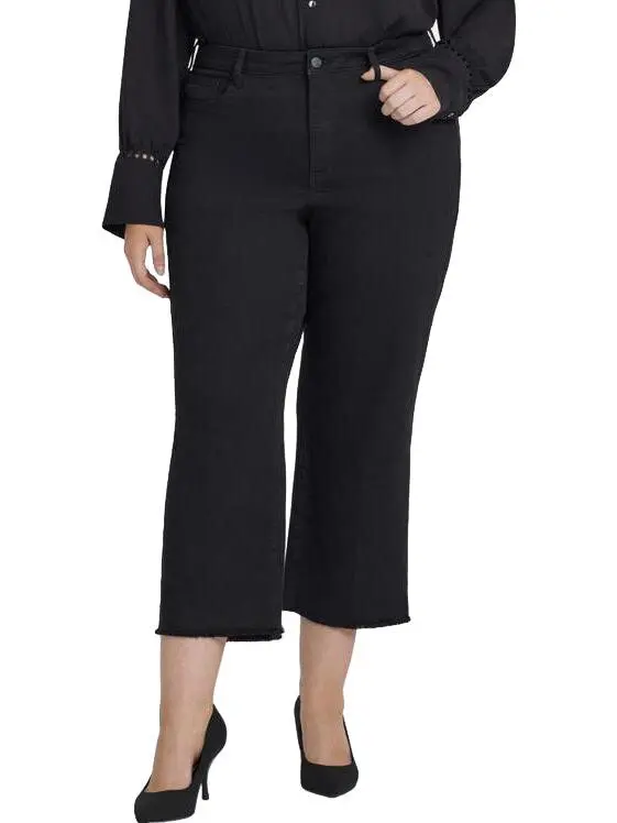 NYDJ Coco High-waist Wide-leg Cropped Jeans - Black