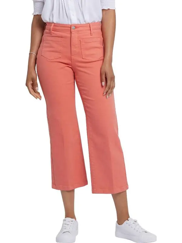 NYDJ Coco High-waist Wide-leg Jeans - Coral Haze