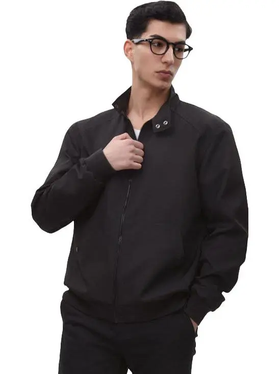 ROKKA&ROLLA Classic Full-zip Bomber Jacket - Black