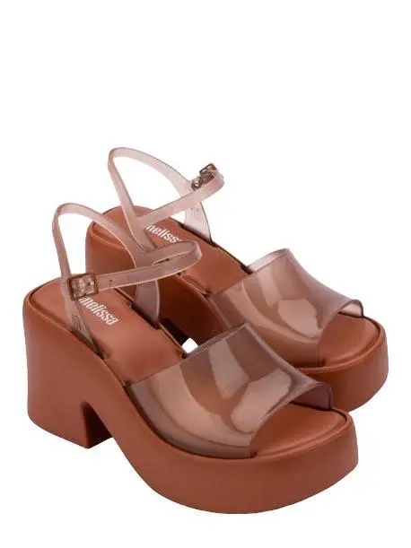 Melissa Lina Platform Sandals - Brown/transparent
