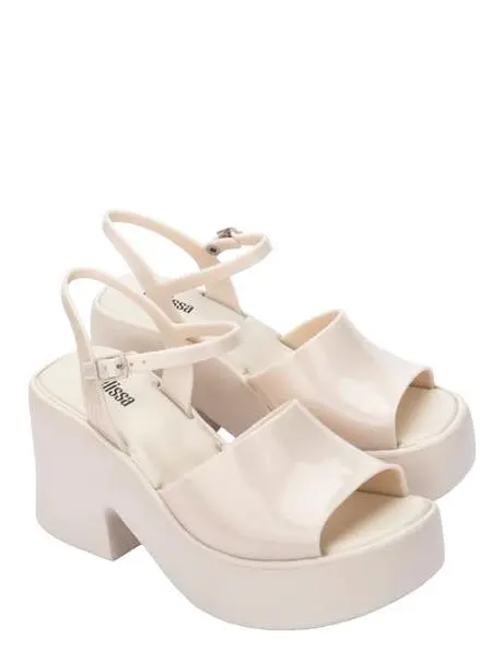 Melissa Lina Platform Sandals - Light Beige
