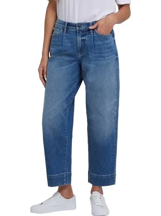 NYDJ Pleated High-waist Ankle Balloon Jeans - Picasso Lake