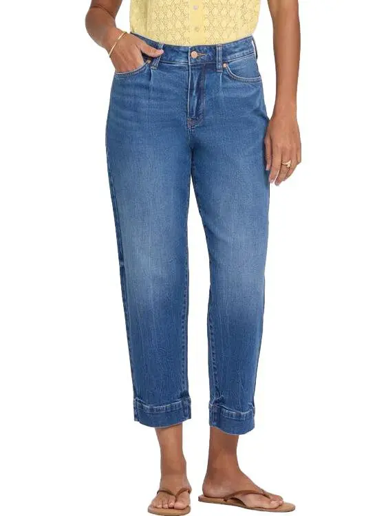 NYDJ Pleated High-waist Ankle Balloon Jeans - Wild River