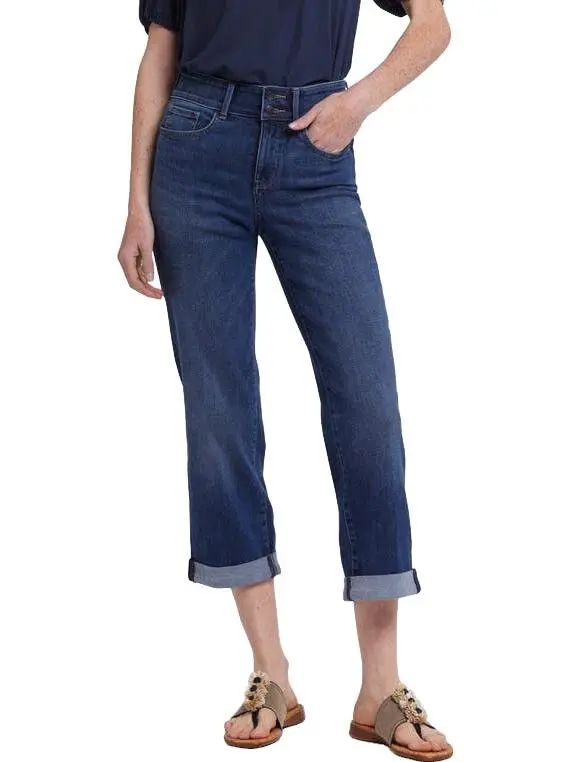 NYDJ Bailey Relaxed Crop Straight Leg Jeans - Asturia Shore