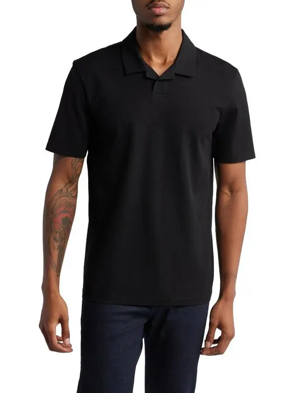 Hugo Dimerspolo Johnny Collar Piqué Polo - Black