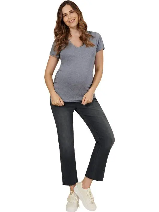 Motherhood Maternity Secret Fit Belly Slim Straight Leg Maternity Jeans - Black