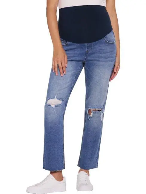 Motherhood Maternity Secret Fit Belly Slim Straight Leg Maternity Jeans - Harrison Wash