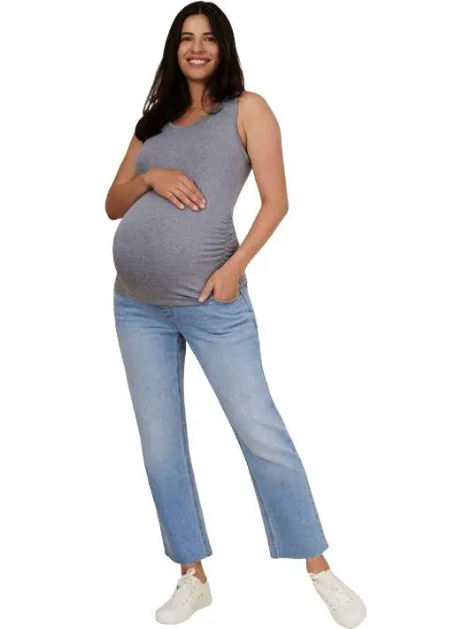 Motherhood Maternity Secret Fit Belly Slim Straight Leg Maternity Jeans - Light Wash