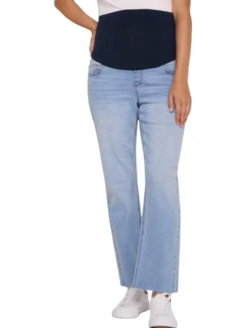 Motherhood Maternity Secret Fit Belly Slim Straight Leg Maternity Jeans - Light Wash