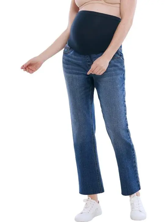 Motherhood Maternity Secret Fit Belly Slim Straight Leg Maternity Jeans - Medium Wash