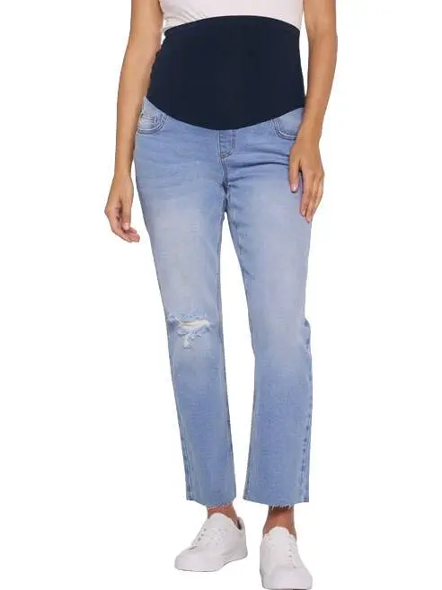 Motherhood Maternity Secret Fit Belly Slim Straight Leg Maternity Jeans - Pike Wash