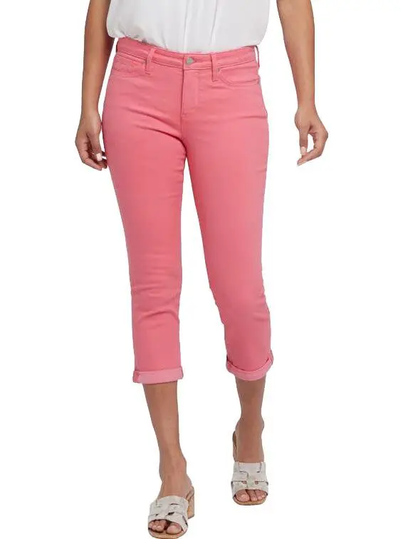 NYDJ Chloe Cuff Capri Jeans - Spiced Coral