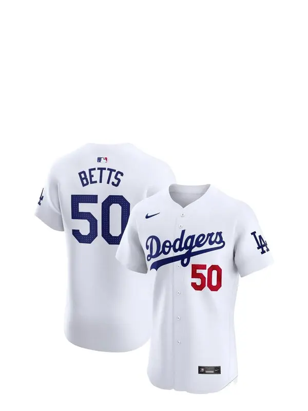 Nike Mookie Betts Los Angeles Dodgers Elite Home Jersey - White