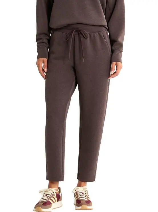 Zella Ultrasoft High Waist Ankle Pants - Brown Mole Heather