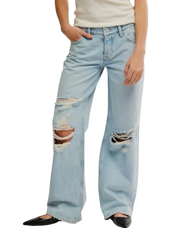 Free People Tennessee Boyfriend Jeans - Indigo Ruin