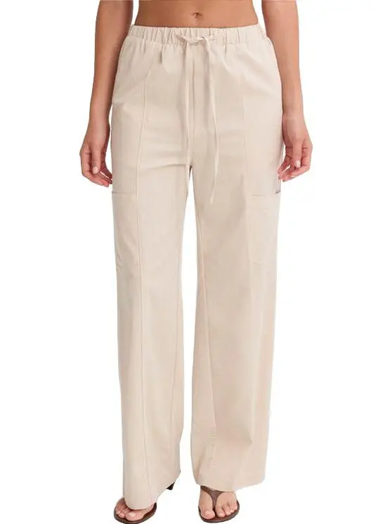 CRESCENT Pull-on Tencel Blend Pants - Bone