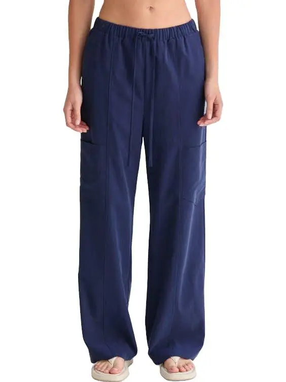 CRESCENT Pull-on Tencel Blend Pants - Navy