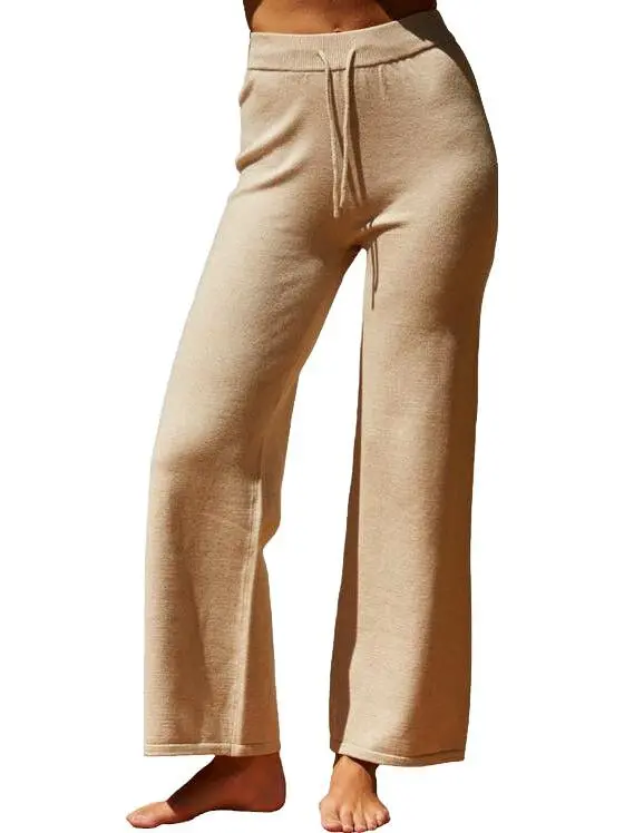 CRESCENT Lounge Knit Pants - Beige