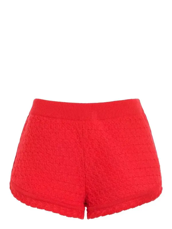 BARRIE Cashmere Tweed Shorts - Red