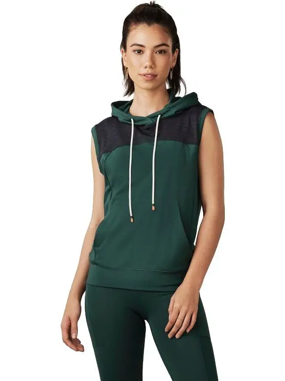 LOSANO Sleeveless Warm Up Hoodie - Green