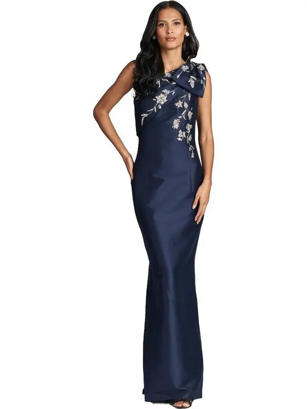 Sachin & Babi Embellished Olivia Gown - Blue / Navy