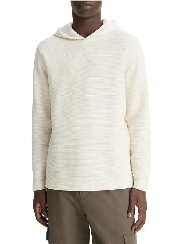 Vince Variegated Double-face Cotton-blend Hoodie - Stripe