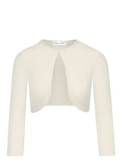 Oscar De La Renta Wool-blend Bolero - Natural