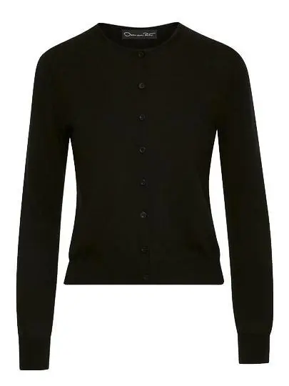 Oscar De La Renta Wool-blend Cardigan - Black