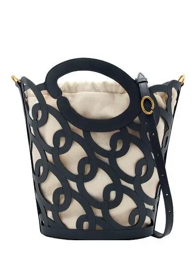 Oscar De La Renta Chain-link Leather Tote - Natural