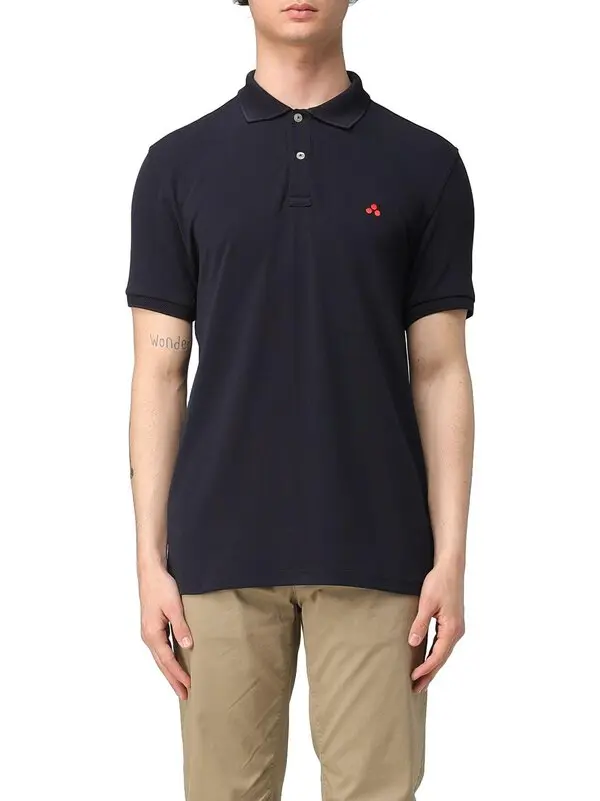 Peuterey Technical Fabric Polo With Logo - Black