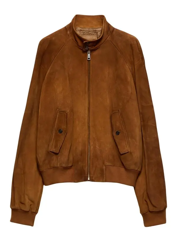 Prada Suede Bomber Jacket - Caramel