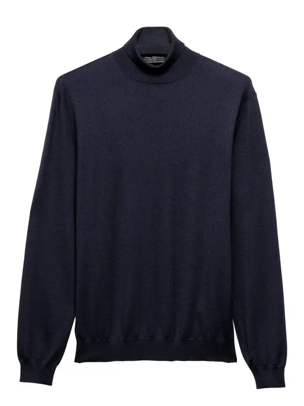 Prada Cashmere And Silk Turtleneck Sweater - Navy