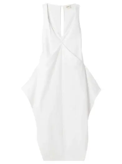 Khaite Kenith Cotton-poplin Gown - White