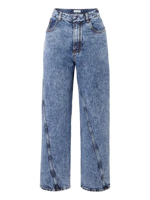 Alaïa Paneled Baggy Jeans - Blue