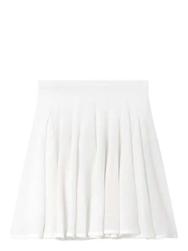 Alaïa Pleated Jersey Mini Skirt - White