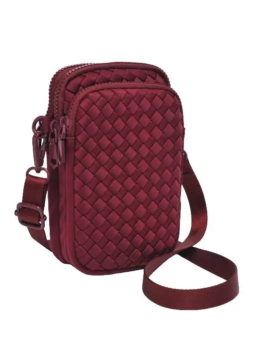 SOL AND SELENE Divide & Conquer Woven Neoprene Bag - Wine