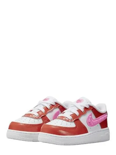 Nike Force 1 Lv8 3d Hearts Sneakers - Picante Red/ White/ Pink