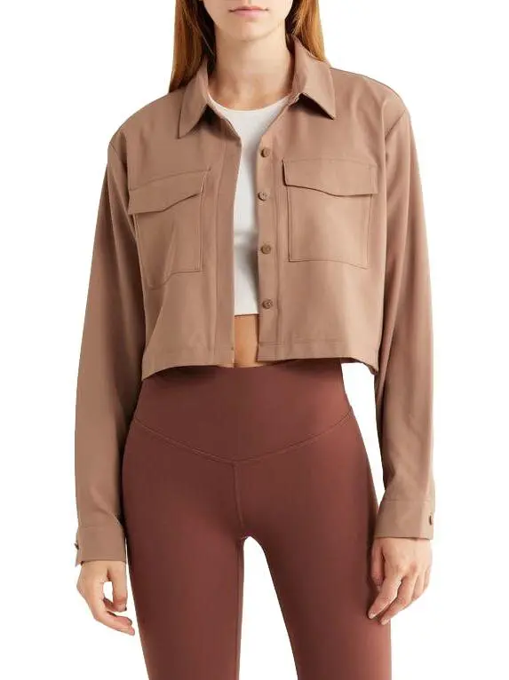 Beyond Yoga Midtown Crop Jacket - Khaki