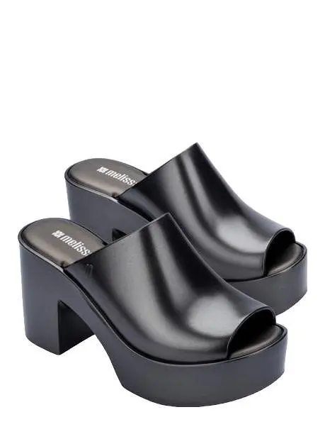 Melissa Hype Platform Slide Sandal - Dark Silver