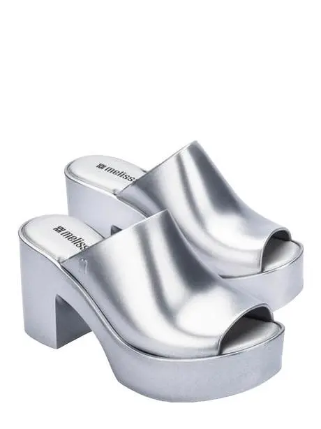 Melissa Hype Platform Slide Sandal - Light Silver
